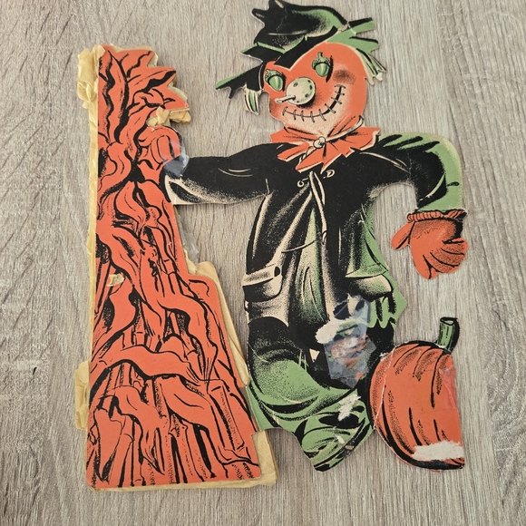 Holiday | Vintage Scarecrow Honeycomb Holding Corn Damaged | Poshmark